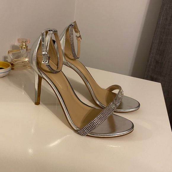 Aldo | Shoes | Aldo Silver Rinestone Heels | Poshmark